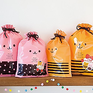 ヘッズ(Heads) CDB-4NS Gift Bag, Drawstring Bag, Bear, Orange-SS (20 Pieces)