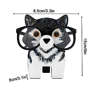Animal Glasses Holder, Glasses Holder Stand, Wooden Eye Glass Display Stands, Frog Wolf Octopus Glasses Bracket, Glasses Stands Glasses Accessories for Home Office Desk Decor
