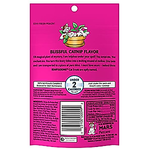 TEMPTATIONS Classic Treats for Cats Blissful Catnip Flavor 3 Ounces (Pack of 12)