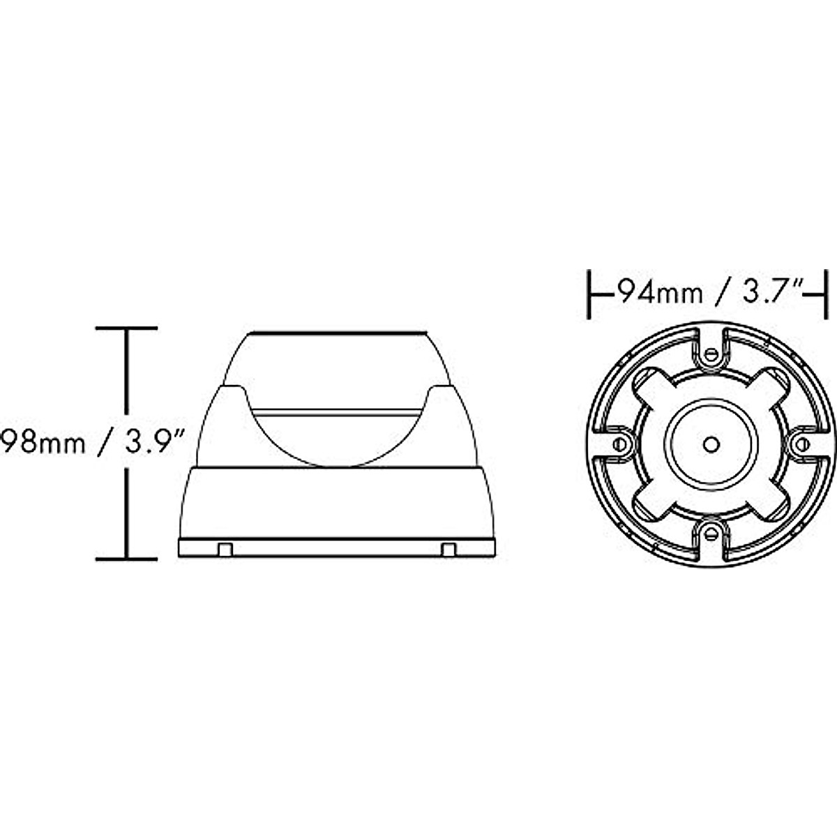 Lorex LEV1512 Indoor/Outdoor 720p HD Weatherproof MPX Security Dome Camera, 3.6mm, 112ft IR Night Vision, Works with DV800/900, LHV5100/5100W Series DVR, Black (Camera Only)