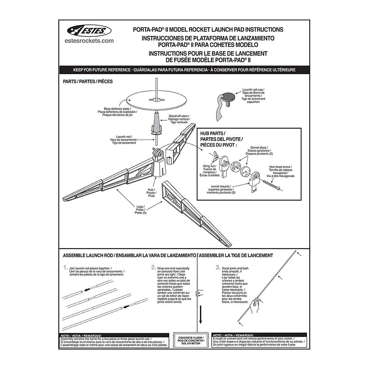 Estes 302215 Porta-Pad II Launch Pad