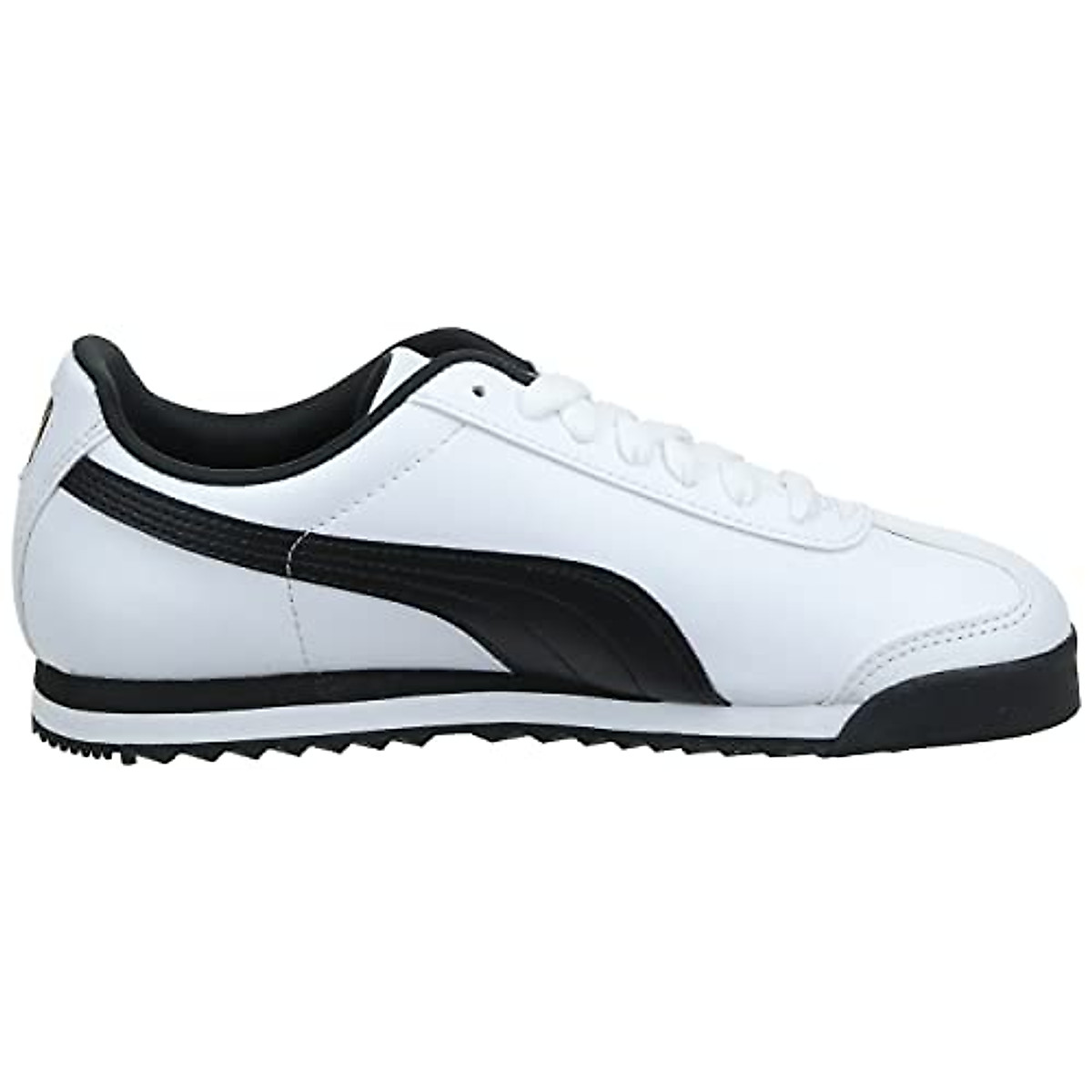 PUMA Men's ROMA BASIC Sneaker, white-black, 10.5
