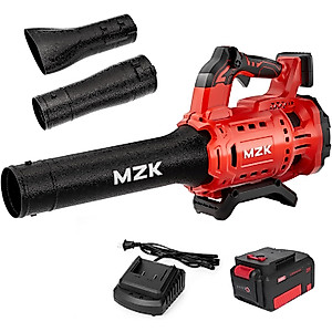 MZK 20V Brushless Leaf Blower, 600CFM Blower Cordless with 4.0Ah Battery and Fast Charger, Lightweight Blower for Lawn Care, Yard, Driveway