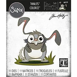Sizzix Thinlits Die 665219 Oliver Colorize by Tim Holtz 11 Pack, Multicolor