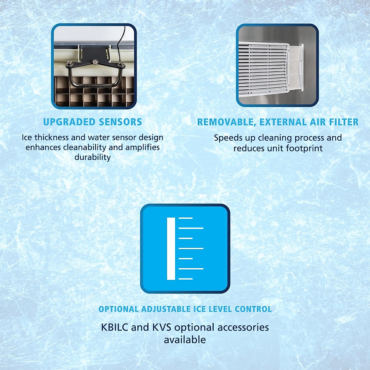 Scotsman Prodigy Elite Ice Maker, Full Cube, 525 lb/Day Production, Includes Scotsman B530P 536 lb. Storage Bin