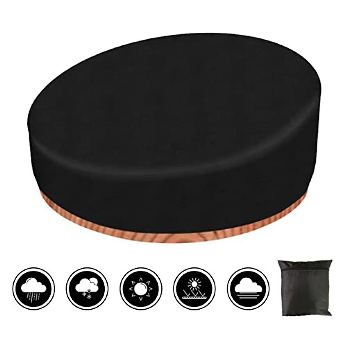 90 Inch Heavy Duty Waterproof Daybed Cover Outdoor Round Canopy Daybed Sofa Cover Patio Furnitures Cover Anti-UV Waterproof Daybed Cover Outdoor