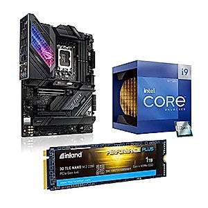 INLAND 1TB GEN 4 PCIE 4.0 NVMe M.2 2280 SSD + Intel Core i9-12900K Desktop Processor 16 (8P+8E) Cores up to 5.2 GHz Unlocked LGA1700 Desktop Processor with ASUS ROG Strix Z690-E Gaming WiFi Motherboar