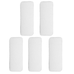 Kawaii Adult Diaper Liner Booster Pad Insert, Highly Absorbent Reusable Cloth Diaper Pads, Oversize 4-Layer (19 x 7.5) Pack of 5