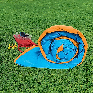 Banzai Pipeline Twist Kids Inflatable Outdoor Backyard Waterpark Activity Play Center: Baby Pool, Blow Up Pool with Outdoor Slide, and a Fun Clubhouse