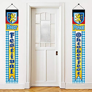 Oktoberfest Decorations German Bavarian Flag Oktoberfest Banner for Germany Party Supplies Home Decor Indoor and Outdoor