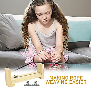 JOCAHULFX Wood Bracelet Maker Kit - U Shape Clear Scale Bracelet Jig with 2 Clamp, Paracord Jig DIY Hand Knitting Tool, Free Size Length