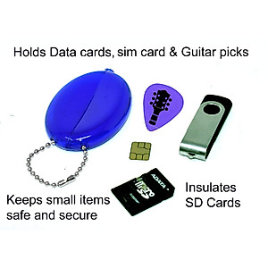 3 Oval Squeeze Purses - Made in USA (3 Blue)