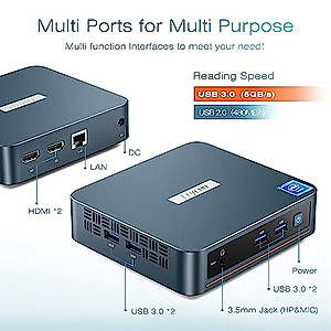 Trycoo WI-4 Mini PC with Intel N5105(2.9GHz) Processor,16GB DDR4 RAM and 512GB M.2 2280 SSD Mini Desktop Computer,BT4.0,Dual WiFi,Dual 4K HD HDMI Ports,Gigabit Ethernet for Home/Office/Study