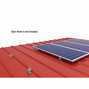 NUZAMAS Roof Solar Panel Installation Kits, Roof Mounting Brackets, Roof Solar Panel Mounting Bracket System Kit(for 1-4 Pieces Solar Panels)