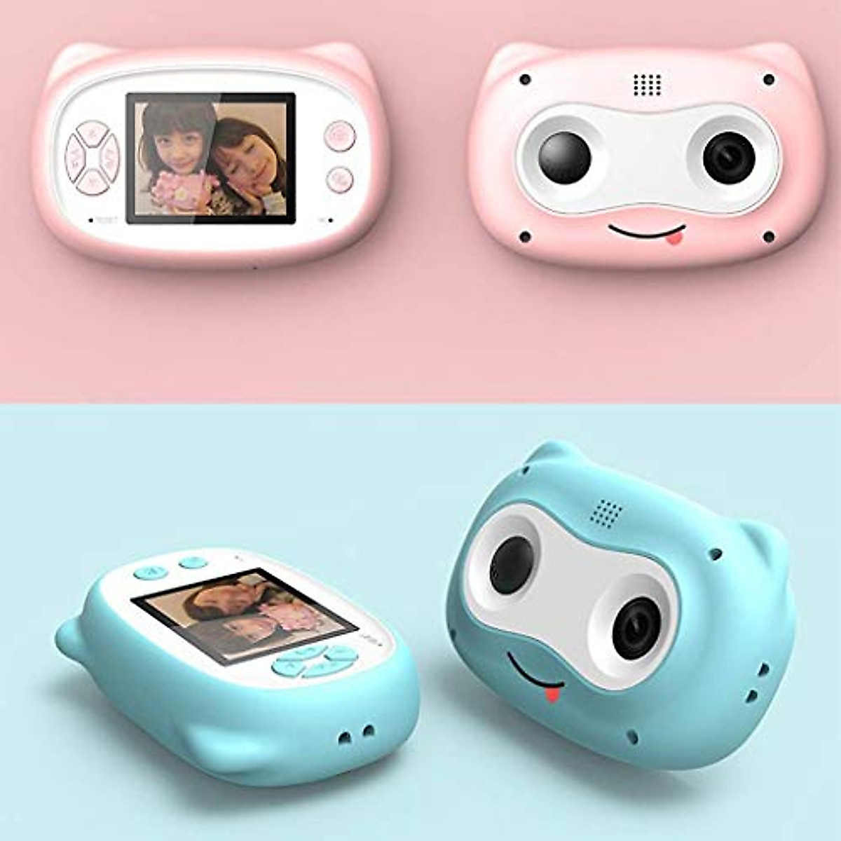 LKYBOA Children Camera Digital - Kids Mini Camera Toy Birthday Gift Portable（Blue,Pink） (Color : Pink)