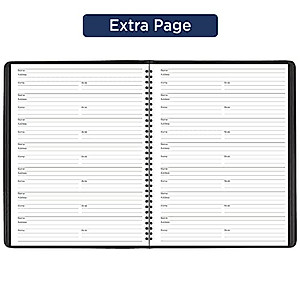 AT-A-GLANCE 2023 Weekly Planner, Hourly Appointment Book, 8-1/4" x 11", Large, Large Print, Black (70LP0105)