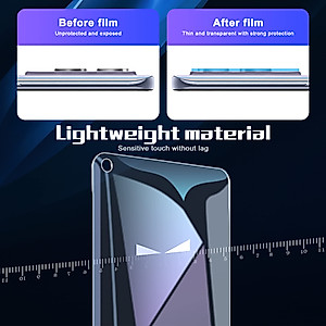 Orzero (2+2) Compatible for OnePlus 9, 2 Pack Tempered Glass Screen Protector + 2 Pack Glass Compound Acrylic Camera Lens Protector Anti-Scratch High Definition