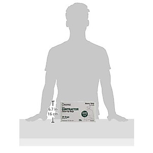 Frost King CB3250 Boxed Heavy Duty Contractor Clean-Up Bags, 32 inch x 50 inch x 3 Mil., 20 Bags, Clear, 1 Count (Pack of 1)