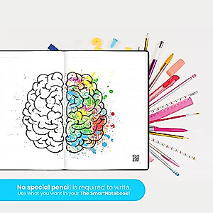 THESMARTNOTEBOOK Letter Dotted Luxury Hard Cover | 190 Pages | 100g | Eco-Friendly Smart Note-Taking | Free App for Digital Note-Taking and Organization | Black