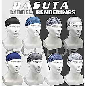 DASUTA 8 PCS Women's Workout Headbands Non Slip Yoga Sport Sweatbands Fitness Hairbands for Travel Athletic Elastic Moisture Wicking