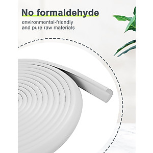 Arinbeb Foam Corner Protector Edge and Corner Guard, with 19 feet Length Foam Safety Bumpers, Baby Proofing Safety Table Corner Protectors - White