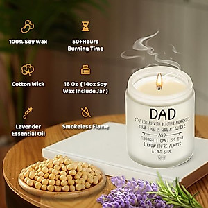 Memorial Gifts for Loss of Dad, Sympathy Candle Loss of Dad Gifts, Bereavement Gifts for Loss of Dad, Remembrance Gifts Condolence Gifts -7oz Lavender Scented Candle
