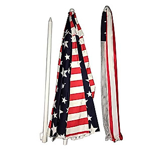 MOSKILA 6.5 feet Outdoor Patio Beach Umbrella with Tilt Air Vent Matching Carry Bag 100 UV Factor