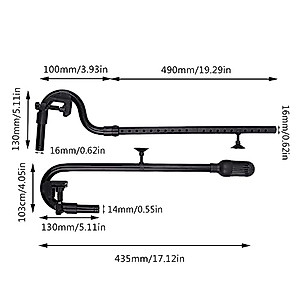 MiOYOOW Aquarium Water Inlet Outlet Tube Kit, Fish Tank Water Pipe Fittings Aquarium Canister Filter Inflow Outflow Kit for 302B 303B 402AB 403AB Filter, Inner Dia 16 mm Outer Dia 22mm
