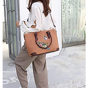 MKF Shoulder Handbag for Women: PU Leather Satchel-Tote Bag, Top-Handle Purse, Ladies Pocketbook