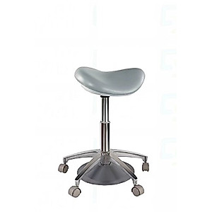 Standard Dental Foot Controlled Saddle Stool Chair PU Leather Height Adjustable