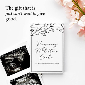 Baby Milestone Cards (19+11) - Weekly Baby Milestone Signs w/Hello World Newborn Sign, Pregnancy Announcement Sign - Giftable Baby Milestones Props