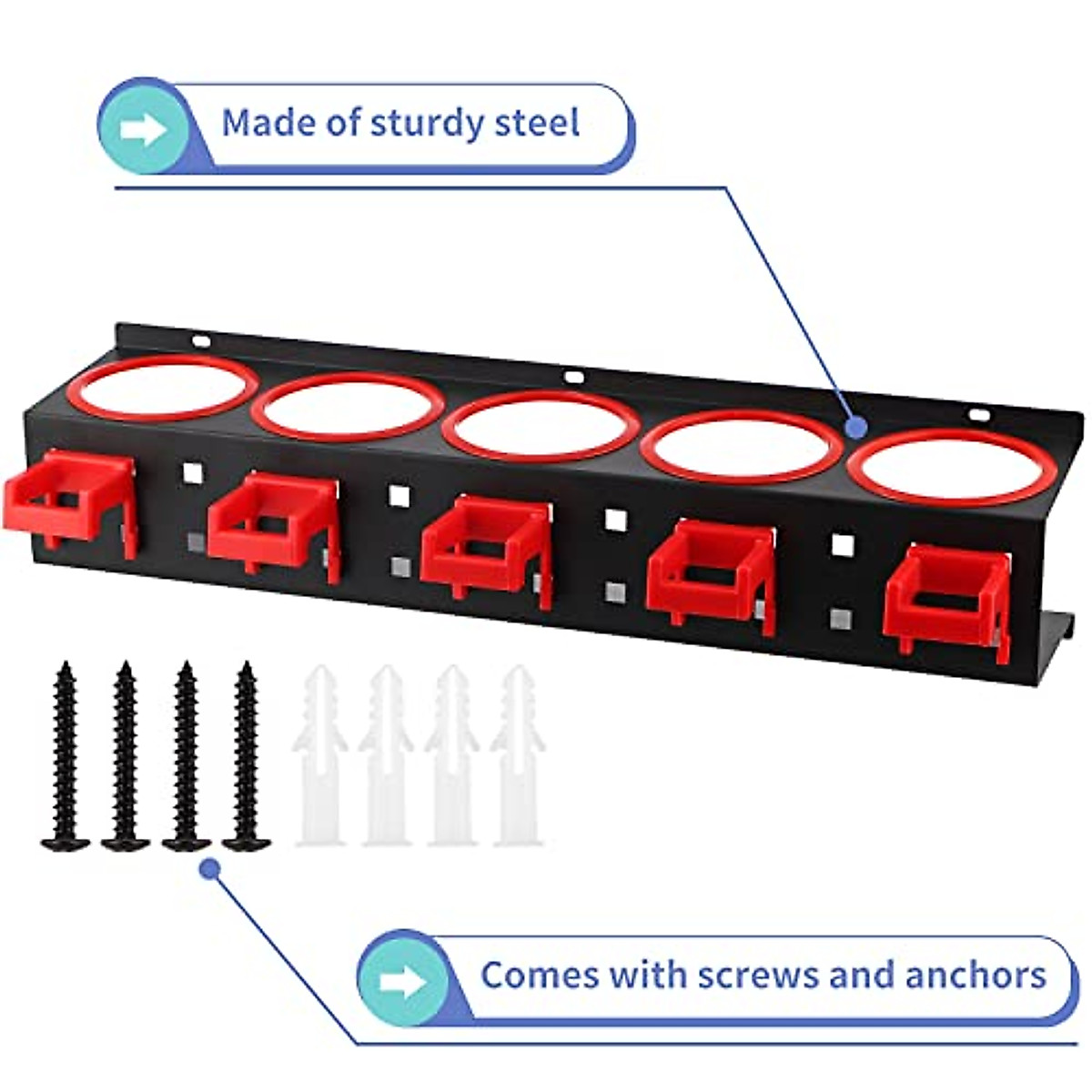 MOLIGOU Spray Bottle Storage Rack, Wall Mount Bottle Organizer Car Detailing, Spray Bottle Holder