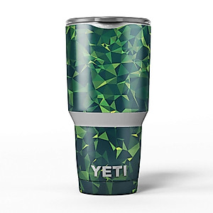 Design Skinz Greenage Geometric V13 - Skin Decal Vinyl Wrap Kit Compatible with The Yeti Rambler Cooler Tumbler Cups