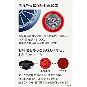 T-fal L43719 Frying Pan, With Removable Handle, 11.0 inches (28 cm), Deep Wok, Gas Flame Compatible, Ingenio Neo Royal Blue Intence Wok Pan, Non-Stick, Blue