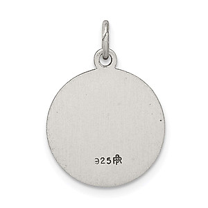 Sterling Silver Antiqued Saint Roch Medal QQC5755