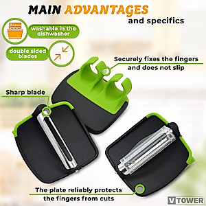 Finger Grip Vegetable Peelers for Kitchen - Carrot Peeler, Potatoes Peeler, Cucumber Peeler, Palm Peeler - Silicone Veggie Peeler for Kitchen Fruit Peeler Kitchen Peeler - Potato Peeler Hand Grip