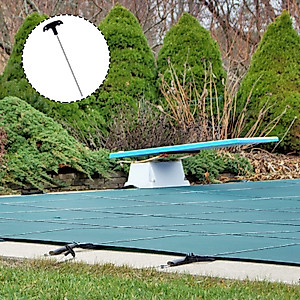 Honoson 2 Pieces T Handle Hex Key for Safety Iron Hex Key for Swimming Pool Cover Deck, 13 Inches, Black