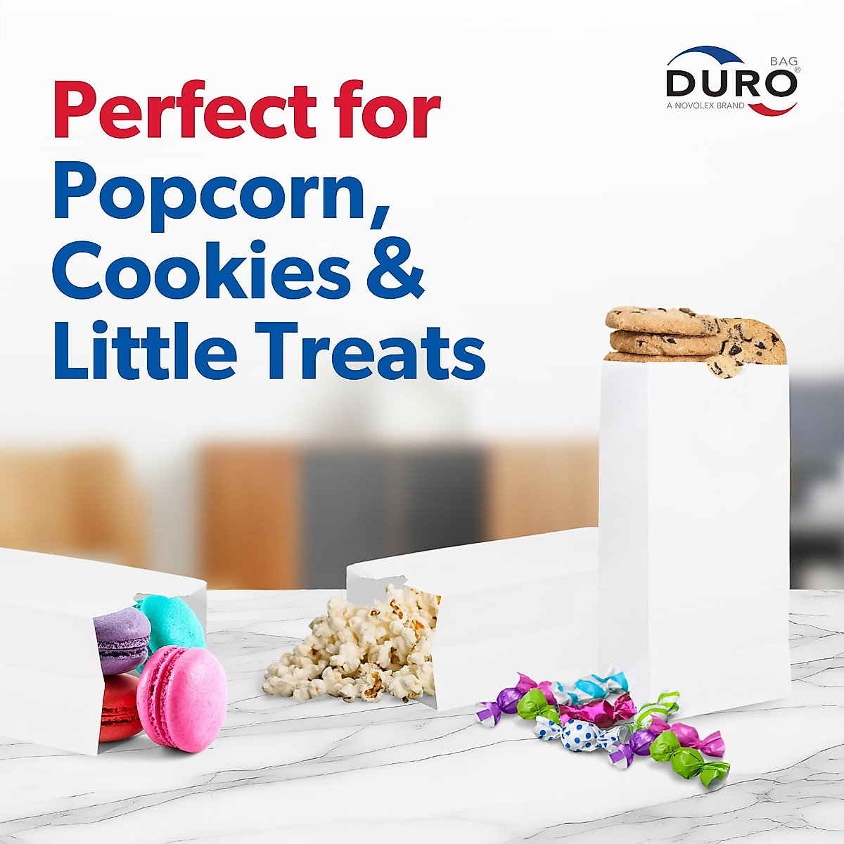 Kraft White Paper Bag #2 Candy Peanuts Treat Bag ~ 25 count