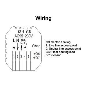 Smart Thermostat, 86 Type Concealed Wifi APP Voice Control Temperature Controller Silver Electric Heating Programmable Temperature Controller 95‑240V for Home Hotel