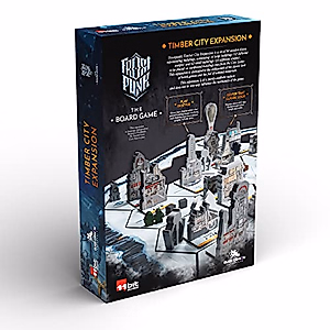 Rebel Studio Frostpunk The Board Game Timber City Expansion - Deluxe Wooden Building Meeples Set, Aesthetic Game Upgrade, 16+, 1-4 Players, 120-150 Minute Playtime, Made by Rebel Studio