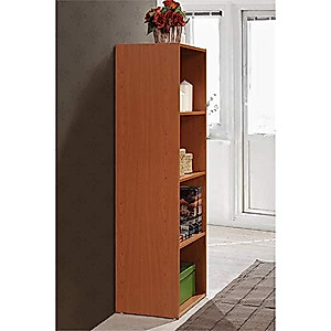 Hodedah 4-Shelf Bookcase in Cherry