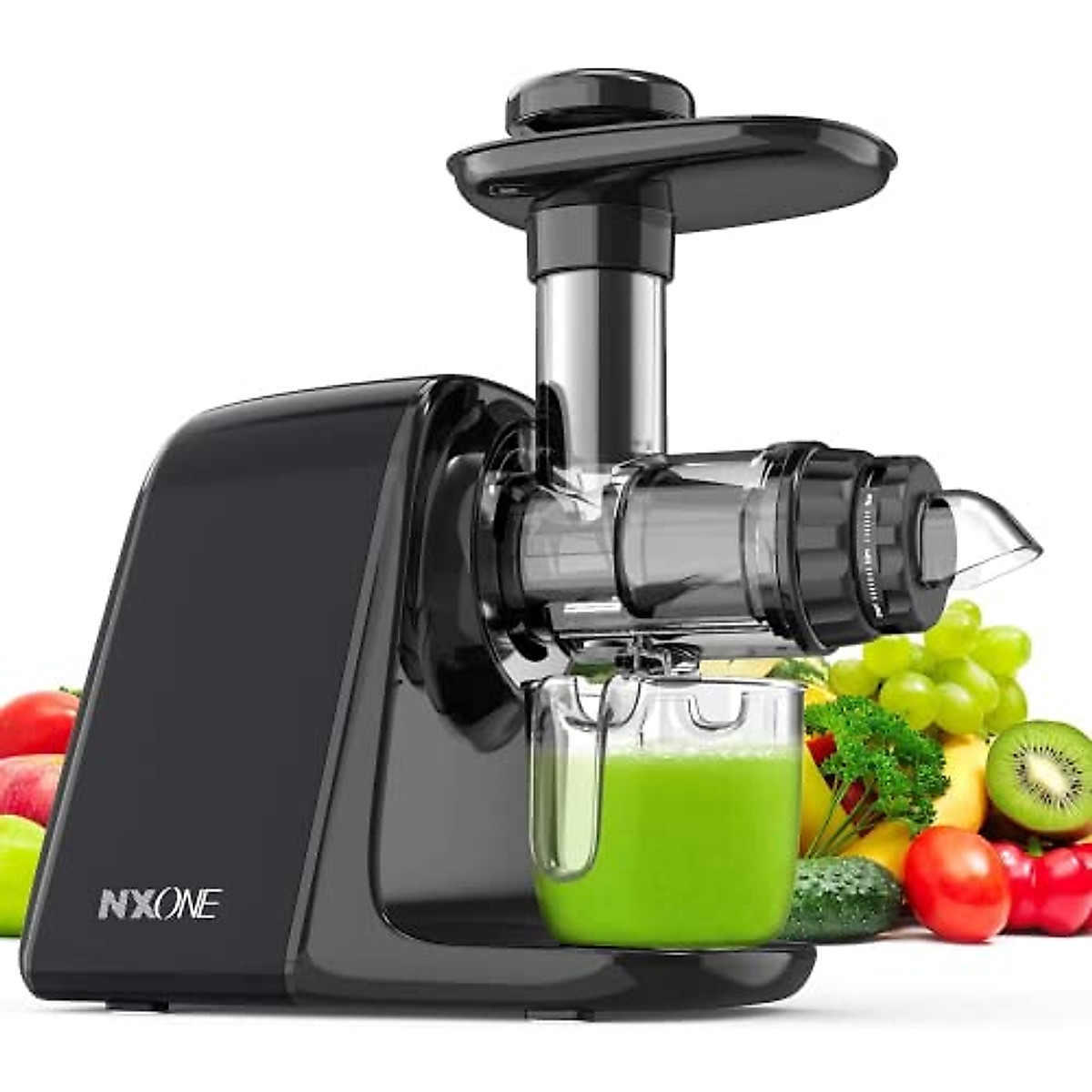 Juicer Machines, NXONE Slow Masticating Juicer, Cold Press Juicer Extractor with Queit Motor/Not Break, Not Jammed, Slow Juicer Easy to Clean, 3-Speed Modes for High Nutrient Vegetables & Fruits