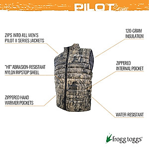 FROGG TOGGS Men's Co-Pilot Insulated Vest, Realtree Timber, Medium