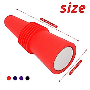 Sihuuu Wine Stoppers, Reusable and Unbreakable Sealer Covers-Silicone Stoppers to Keep Wine or Beer Fresh for Days with Air Tight Seal-Set of 4