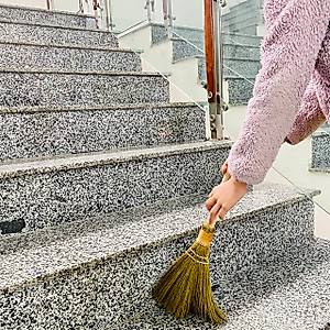 TTS For Home - Set of 2 Vietnamese Soft Bristle Brooms, Asian Straw Broom for Kid, Decorative Broom 16.54 inch