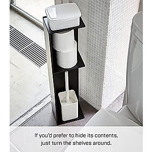 Yamazaki Home Organizer Steel | Toilet Paper Stocker, One Size, Black