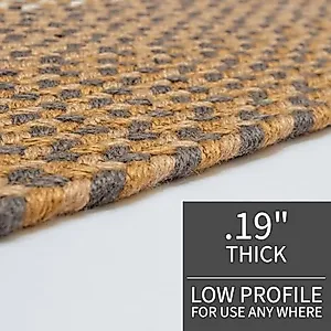 Super Area Rugs Brown Braided Rug for Kitchen/Dining Room, Taupe Gray Indoor Outdoor Braided Rug for Patio/Porch 4' x 6' Oval