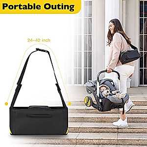 Upperkids Essentials Bag Compatible with Doona Infant Car Seat Stroller, Stroller Accessories, Organizer Bag, Car Seat Bag included Cup Holder, Phone Pockets, Wipes Pocket, Easy Access Baby Essentials