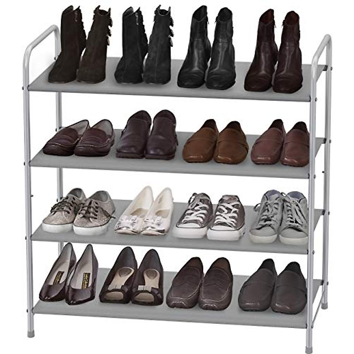 Simple Houseware 4-Tier Shoe Rack Storage Organizer 20-Pair, Grey