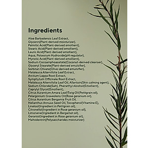 AROMATICA Tea Tree Balancing Foaming Cleanser 6.35oz / 180g, Vegan Double Cleanser Face Wash For Oily Skin, EWG Verified